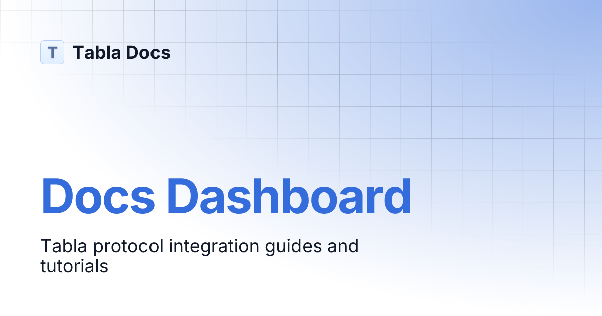 Docs Dashboard | Tabla Docs